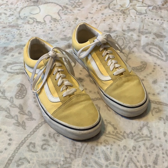 Vans | Shoes | Vans Old Skool Pale Banana Yellow Sneakers Skate Sz 85 ...